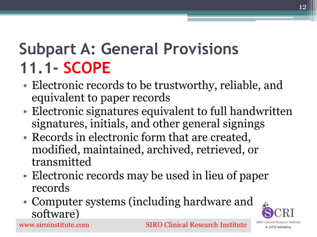 21 CFR Part 11 Code of Federal Regulations.pptx