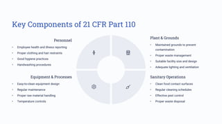21 CFR Part 110 with eAuditor Audits & Inspections | PDF