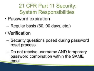 21 CFR Part 11 Compliance - Database Integrations | PPT