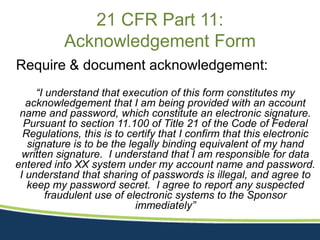 21 CFR Part 11 Compliance - Database Integrations | PDF