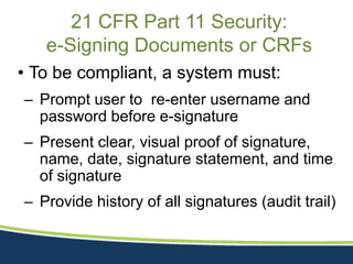21 CFR Part 11 Compliance - Database Integrations | PDF