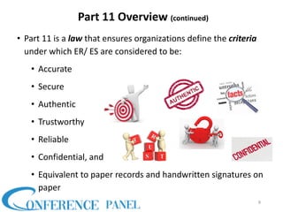 21 CFR Part 11 Electronic Records and Signatures FDA Compliance | PDF