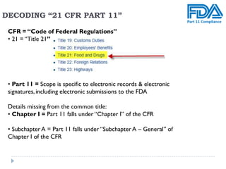 21 CFR part 11 Overview | PPT