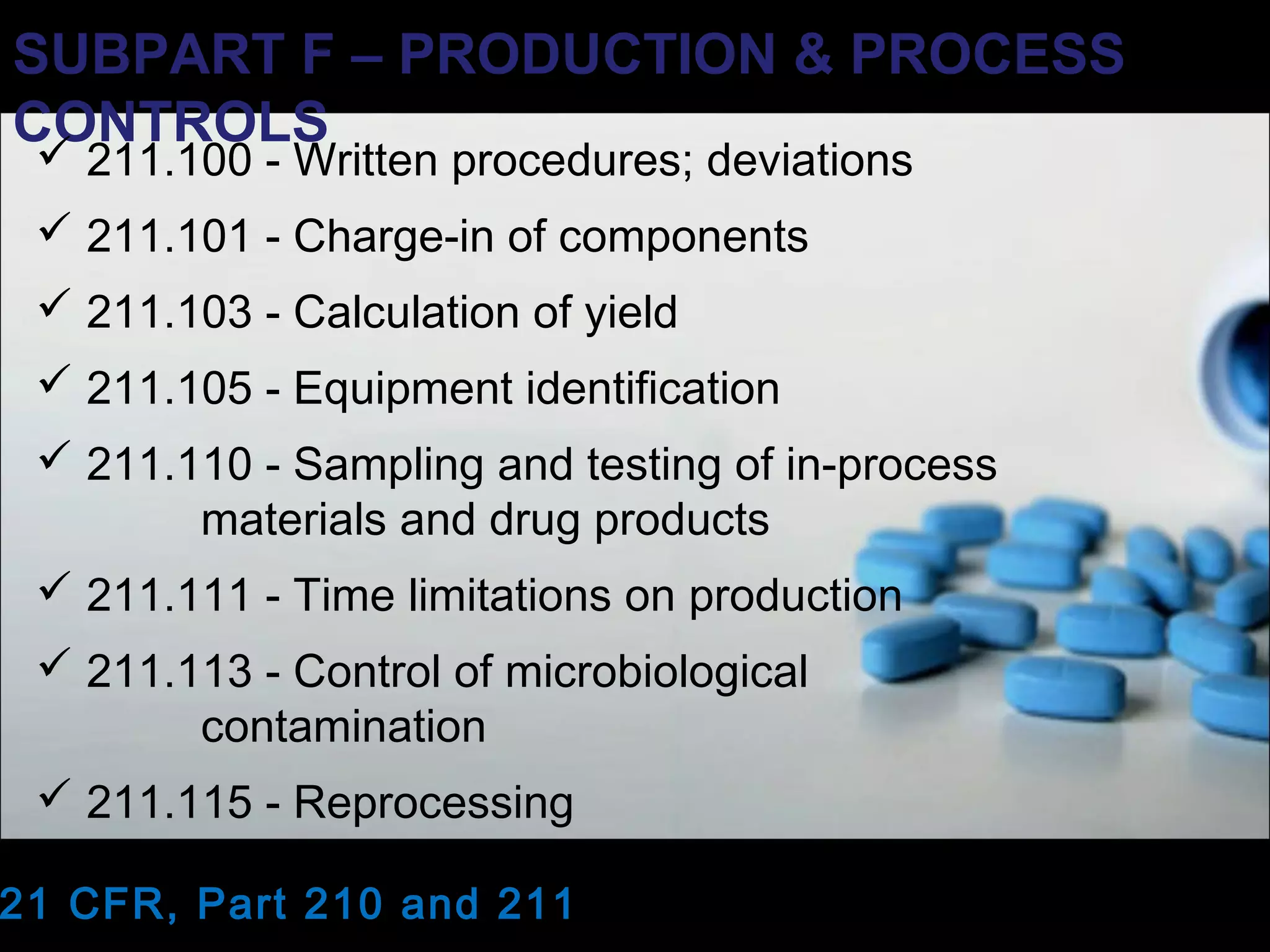 21 cfr part 210 and 211 | PPT