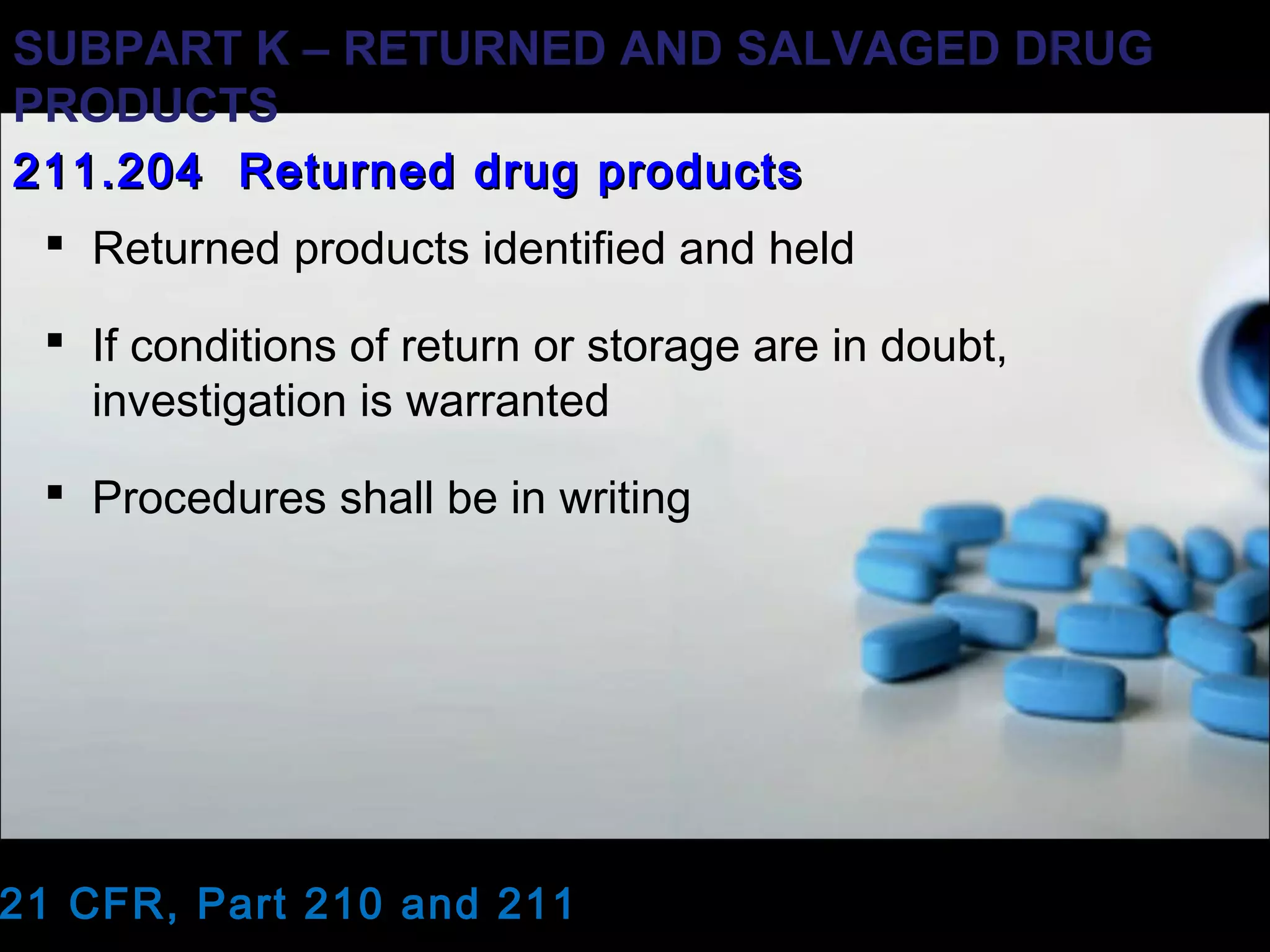 21 cfr part 210 and 211 | PPT