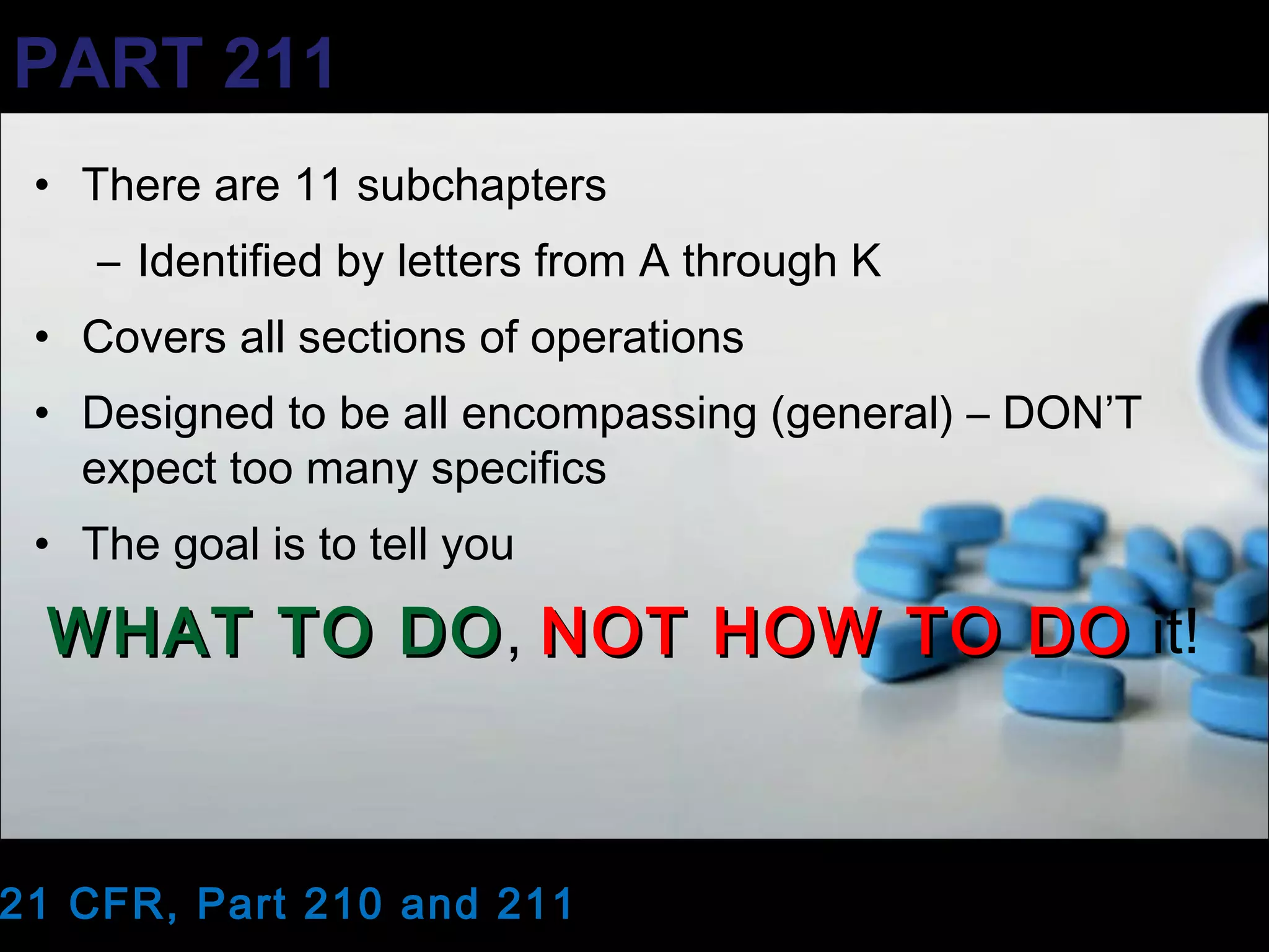 21 cfr part 210 and 211 | PPT