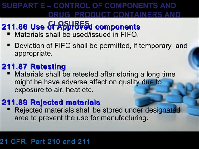 21 cfr part 210 and 211 | PPT
