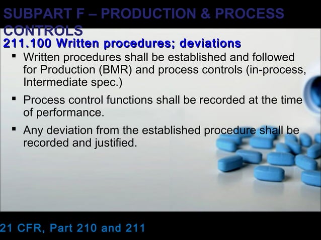 21 cfr part 210 and 211 | PPT