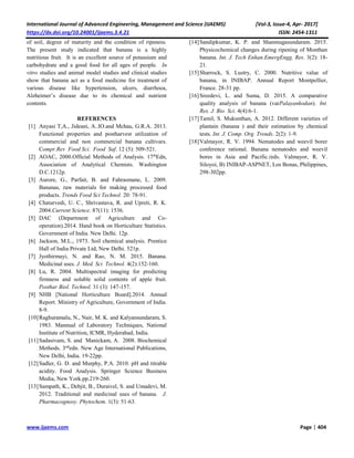 Chemical and Nutrient Composition of Selected Banana Varieties of ...