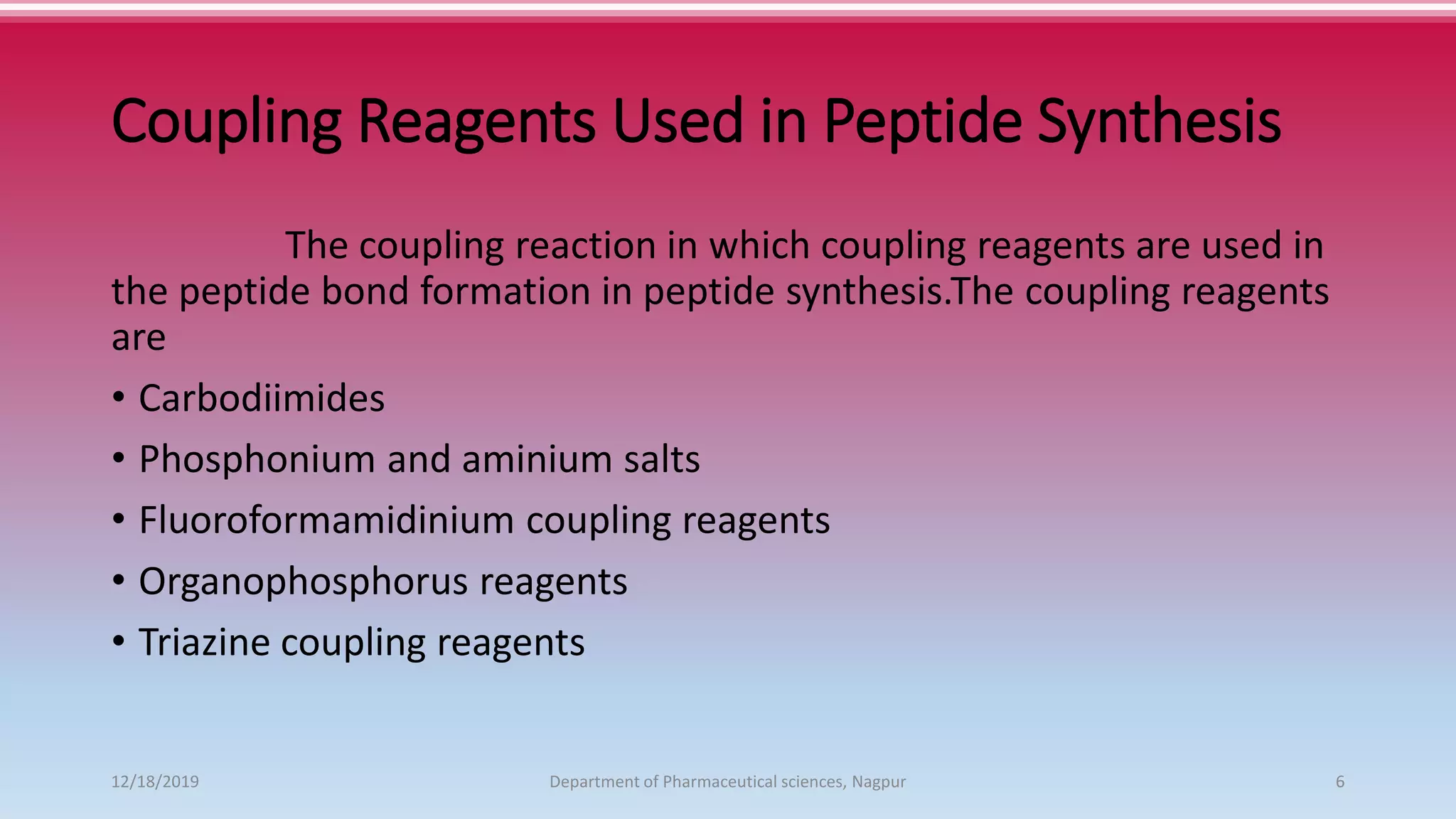 Chemistry of peptide (BPHARM,MPHARM,MSC,BSC) | PPTX
