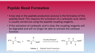 Chemistry of peptide (BPHARM,MPHARM,MSC,BSC) | PPTX