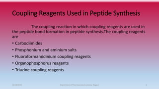 Chemistry of peptide (BPHARM,MPHARM,MSC,BSC) | PPTX