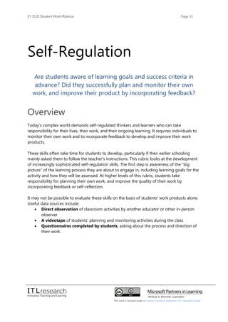 21 cld student work rubrics | PDF