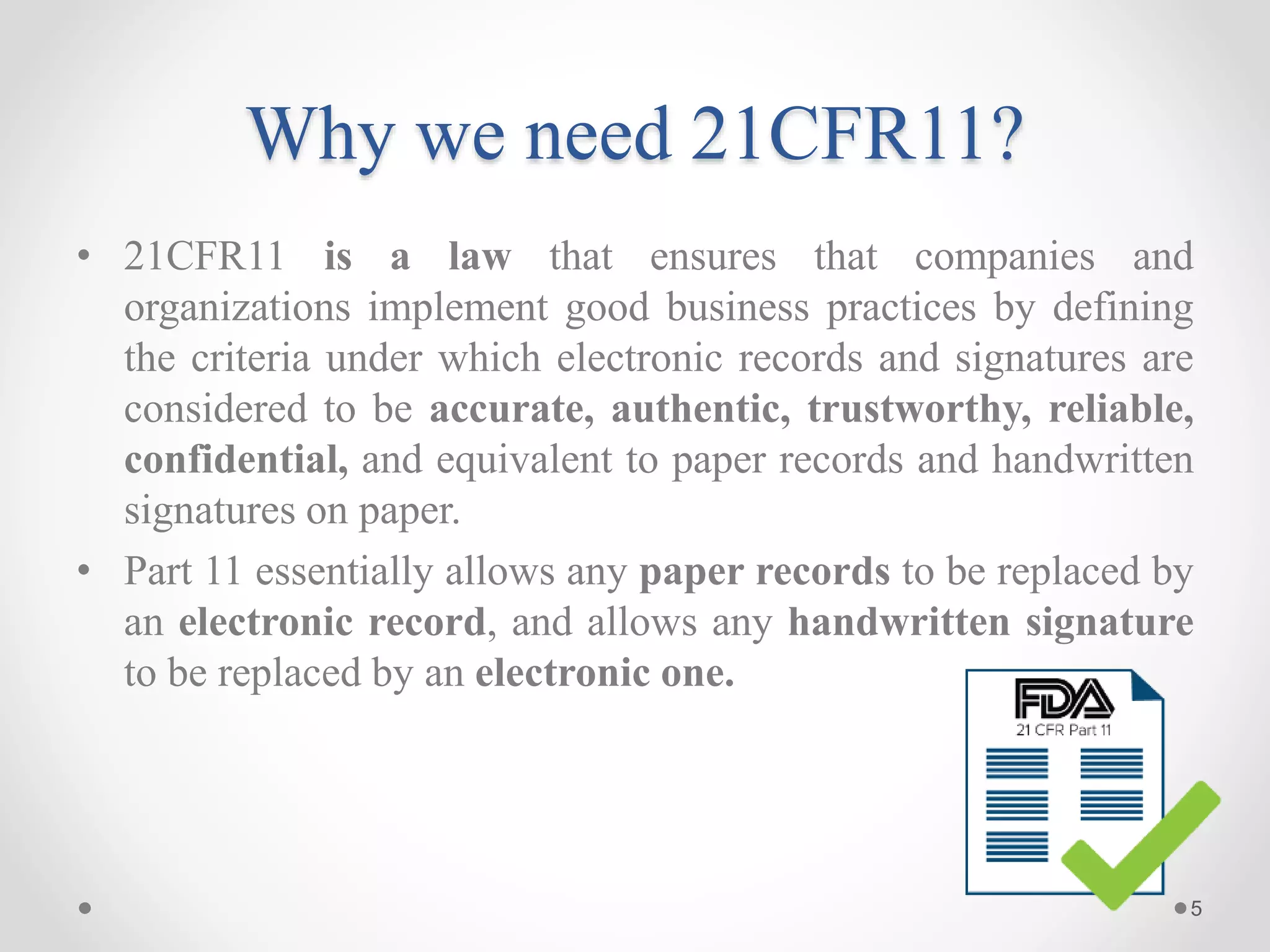 21 code of federal regulation | PPTX