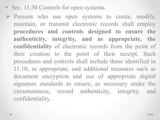 21 code of federal regulation | PPTX