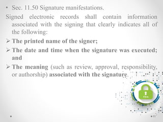 21 code of federal regulation | PPTX