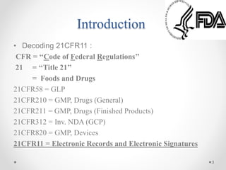 21 code of federal regulation | PPTX