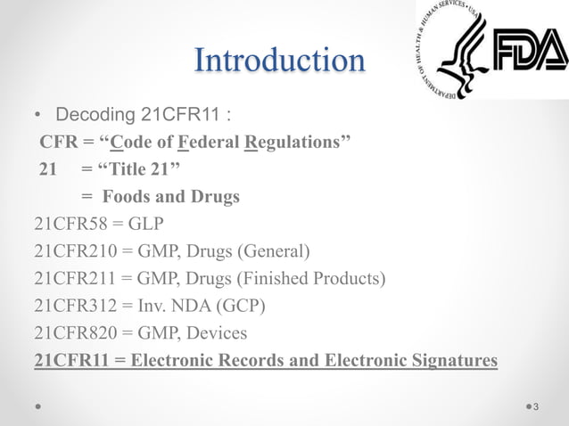 21 code of federal regulation | PPTX | Computing | Technology & Computing