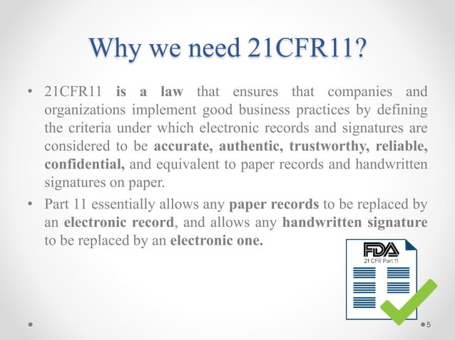 21 code of federal regulation | PPTX | Computing | Technology & Computing
