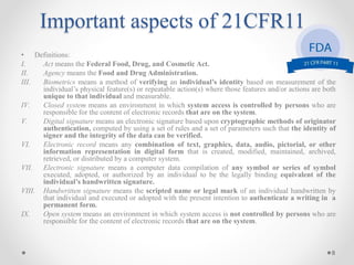 21 code of federal regulation | PPTX