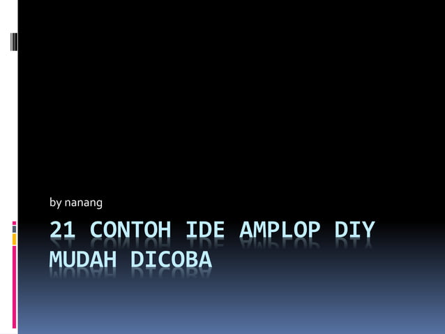 21 contoh ide amplop diy mudah dicoba | PPT