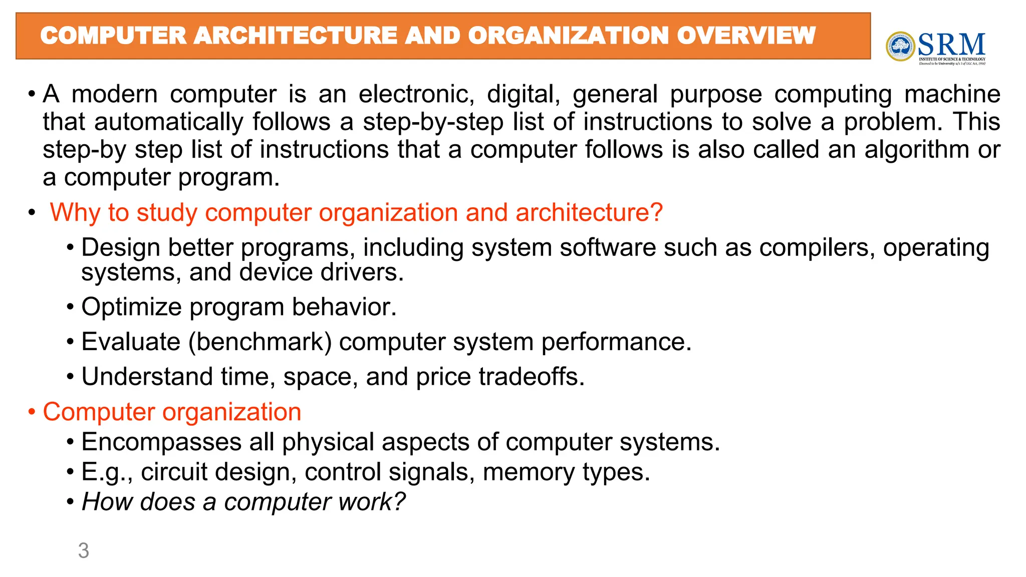 Computer Organization and Architecture - Unit 1 | PDF