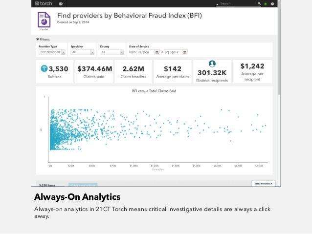 21CT Torch Fraud Detection Analytics Screenshot Gallery | PDF | Computing | Technology & Computing