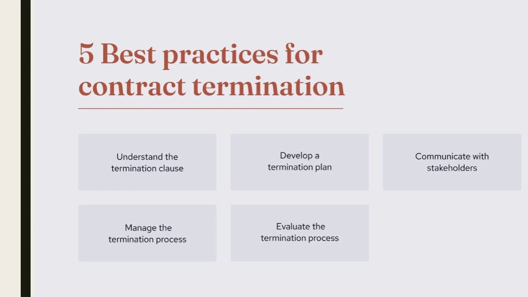 Termination of contract, completion certificate and quality Contract | PPTX