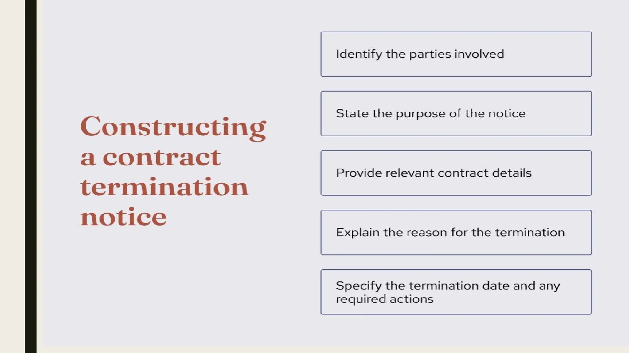 Termination of contract, completion certificate and quality Contract | PPTX