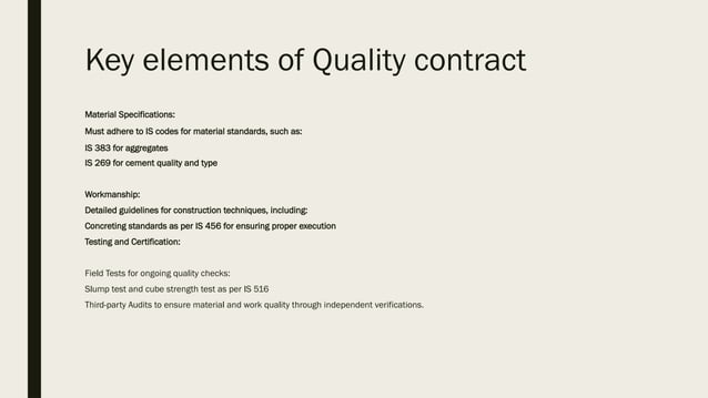 Termination of contract, completion certificate and quality Contract | PPTX