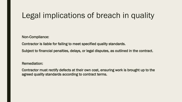 Termination of contract, completion certificate and quality Contract | PPTX