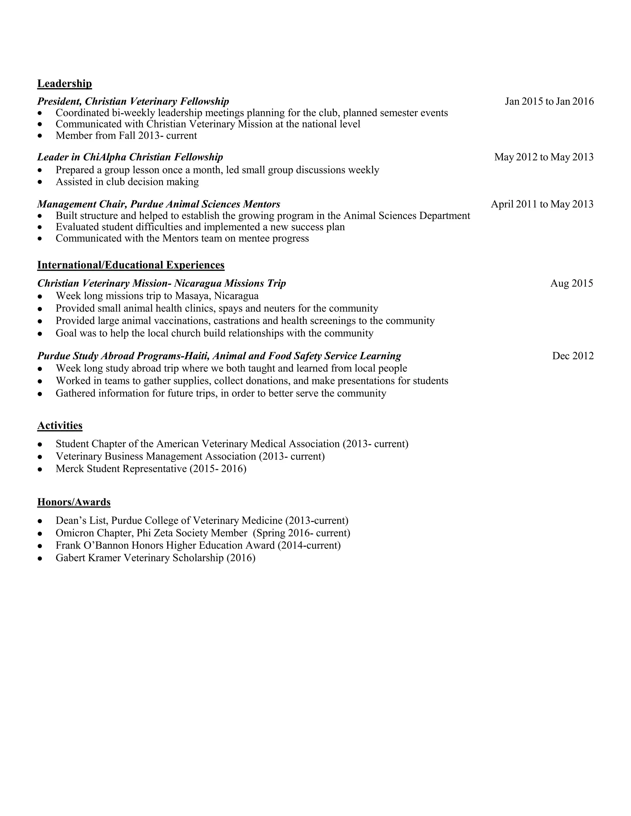 Katherine Becker_ Class of 2017_ Resume | PDF
