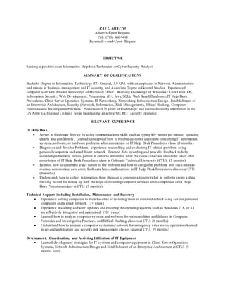 IT Help Desk General_Resume1 | PDF