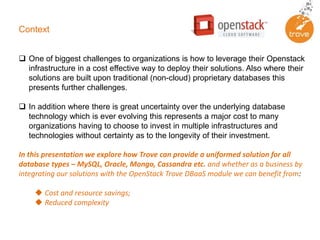 Achieving Cost & Resource Effeciencies through Trove Database As-A-Service (DBaaS)[Public ...