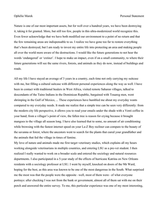 Personal statement | PDF | Science