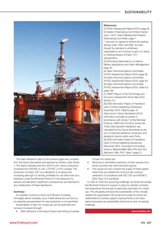 International Fire Buyer-Halon Sustainability Article-10 14 p44 | PDF ...