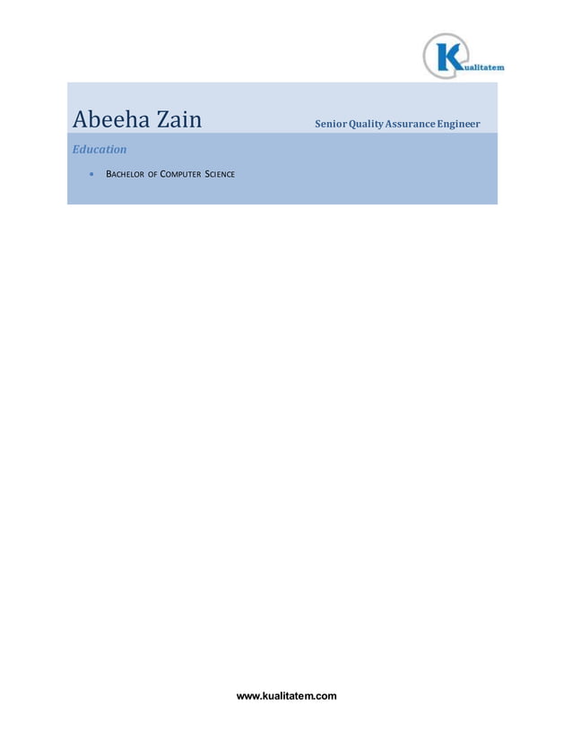 Abeeha_Profile | DOCX | Databases | Computer Software and Applications
