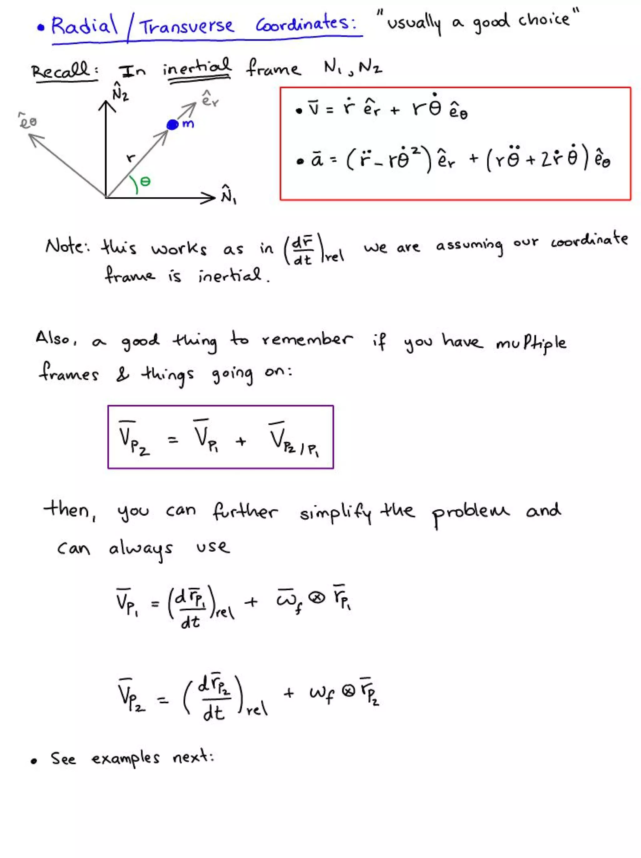 Transport Theorem Notes | PDF