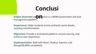 event junction which contains everything in details | PPT