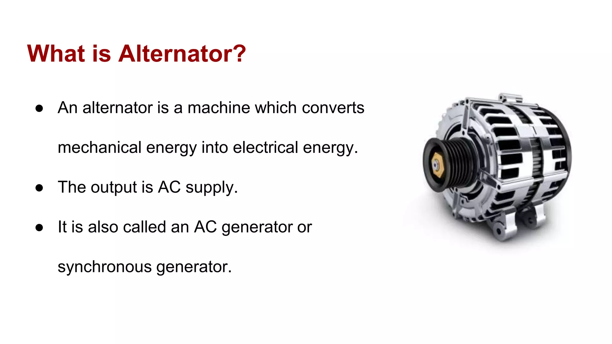 Characteristics of alternators and its applications.pptx