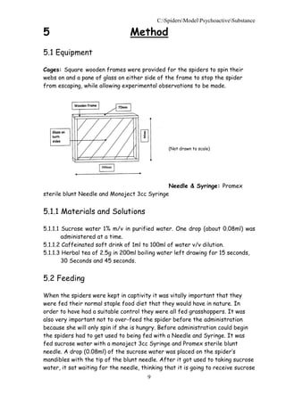 The use of orb web spiders as a possible model for studying the ...