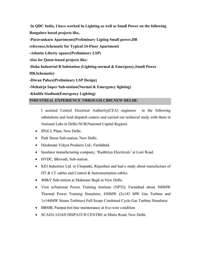 Curriculum Vitae_Prajith_B.E-_EEE | PDF