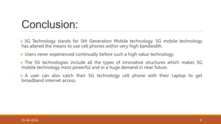 Wireless Mobile Communication & Introduction to 5G and Wireless ...