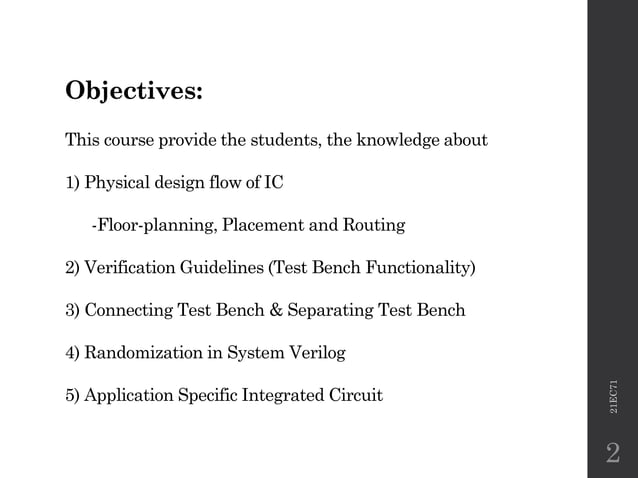Advanced VLSI MODULE 1. -21EC71......... | PDF | Programming Languages | Computing