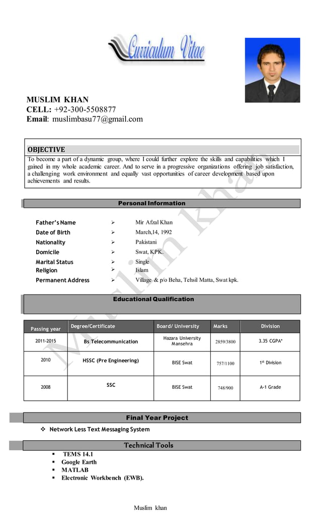 MUSLIM KHAN final resume | PDF