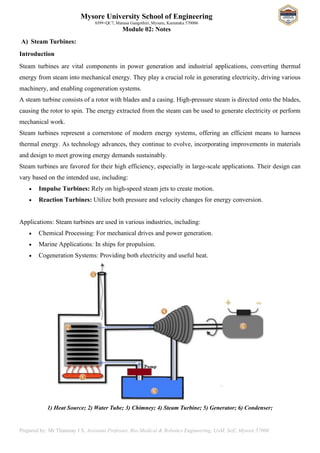 21EME15 MODULE 02 NOTES, Steam Turbines, | PDF