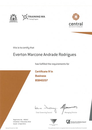 Certificate IV in Business | PDF