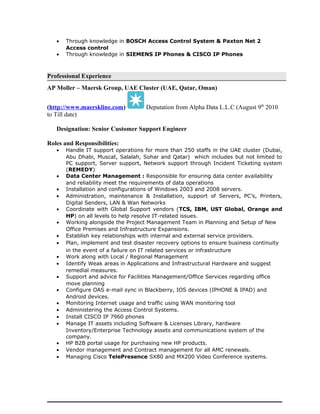 CV_Madhu | DOC | IT and Internet Support | Internet