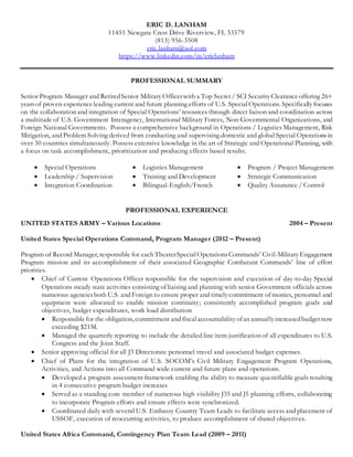 Eric Lanham_Resume_OCT2016-with references | DOCX | Non-Profit ...