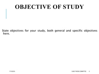 Senior Thesis Presentation Format | PPT